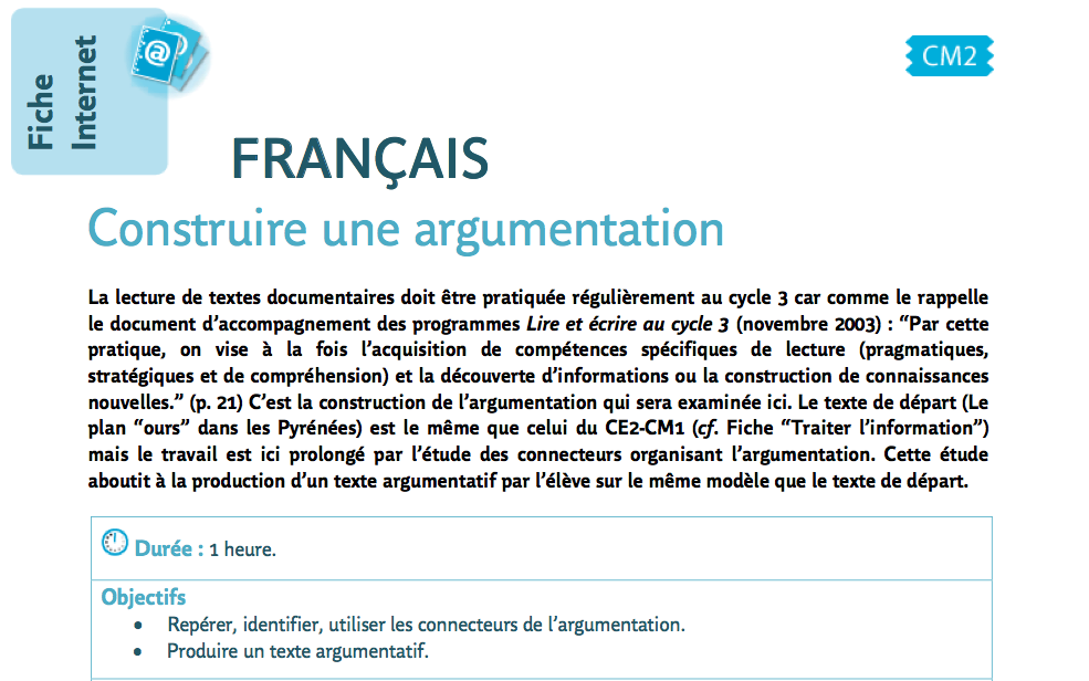 Construire une argumentation - Fiche pédagogique | Editions Nathan
