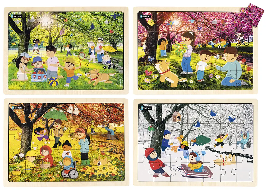 Les 4 saisons - Puzzle - 3133099143345 - Jeu | Editions Nathan