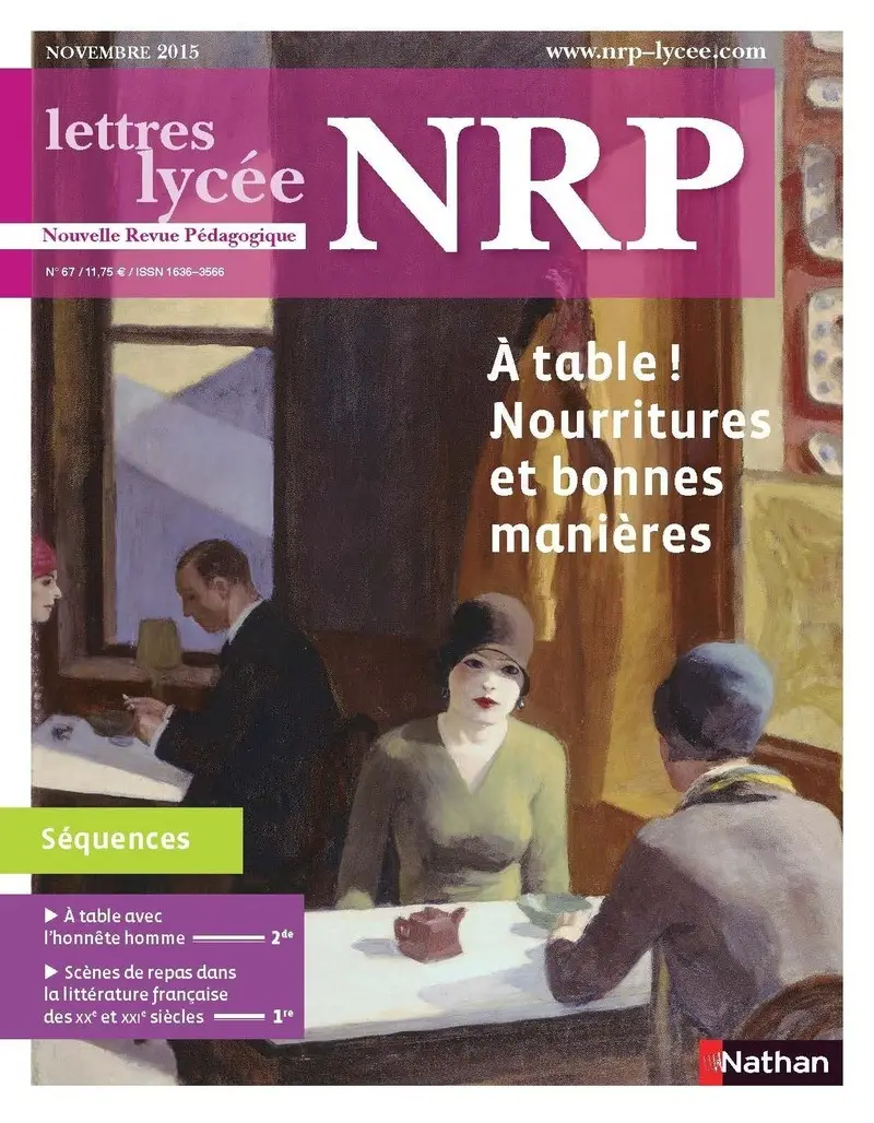NRP Lycée - A table ! Nourritures et bonnes manières - Novembre 2015 ...